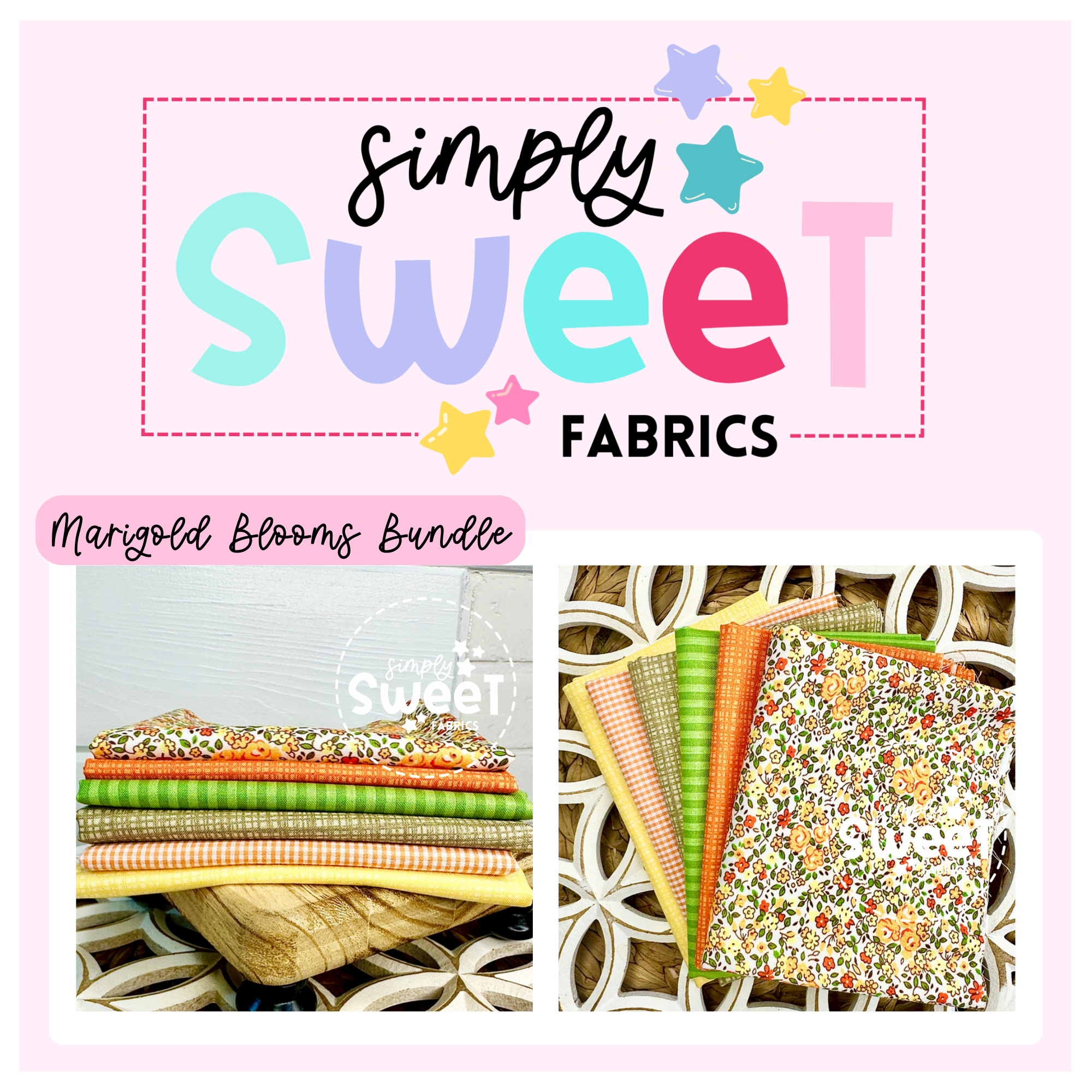 Marigold Blooms | Quarter Yard Pre-Cut Bundle – SIMPLY SWEET FABRICS